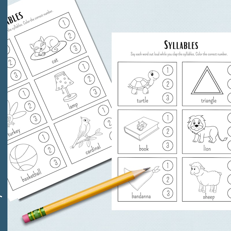 Syllables Printables - Etsy