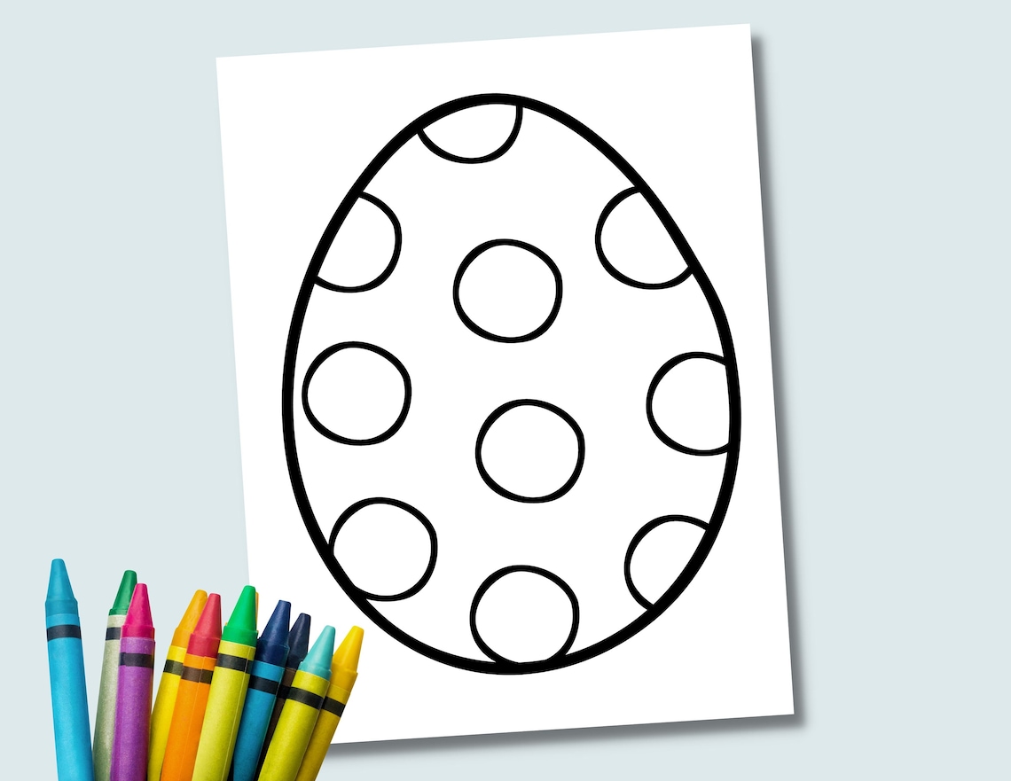 20 Easter Egg Coloring Pages Variety Coloring Printable - Etsy