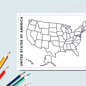 50 States Coloring Pages | USA Geography | USA Coloring Pages | 50 ...