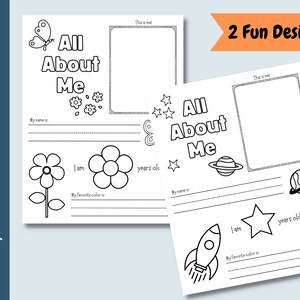 My First All About Me | Preschool | Kindergarten | All About Me ...