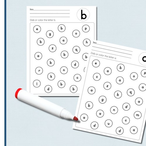 Uppercase Alphabet Dab and Dot Alphabet Search 26 - Etsy