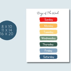 Months of the Year Chart | Days of the Week | Printable | Charts ...