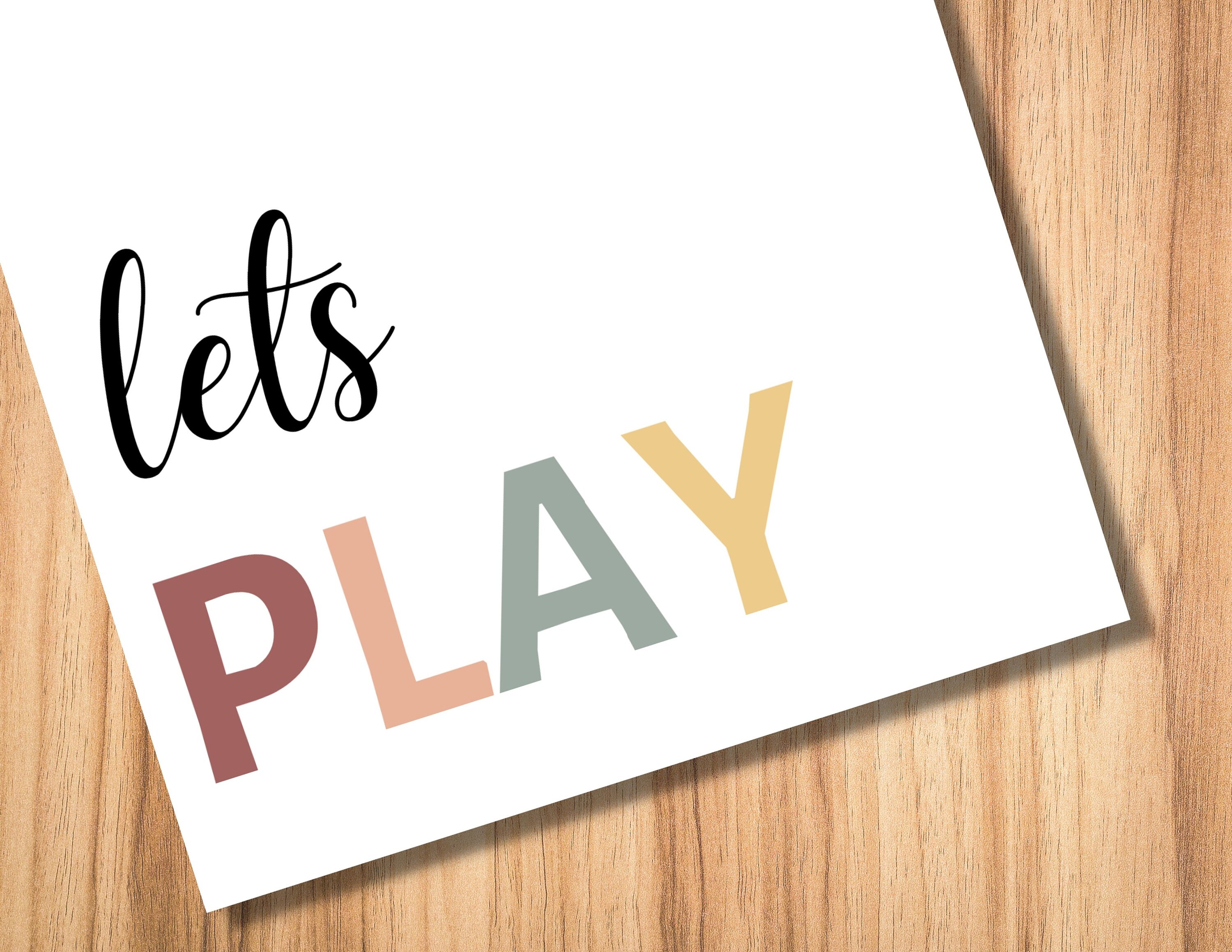 Lets Play Poster Earth Tones Reading Chart Library Chart - Etsy