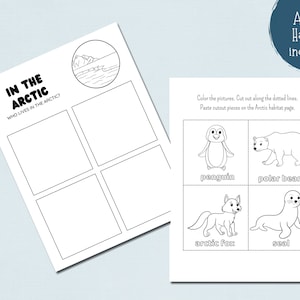 7 Animal Habitat Cut and Paste Activities | Cut and Paste | Animal ...