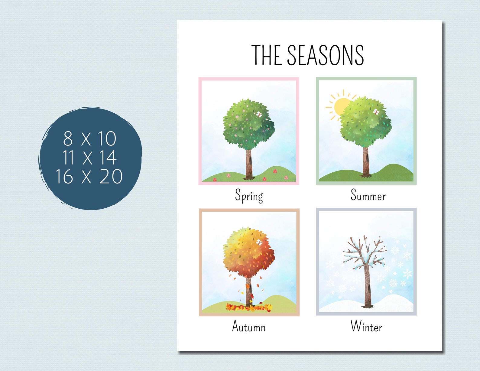 Seasons Chart | Printable Seasons of the Year | Educational Chart ...