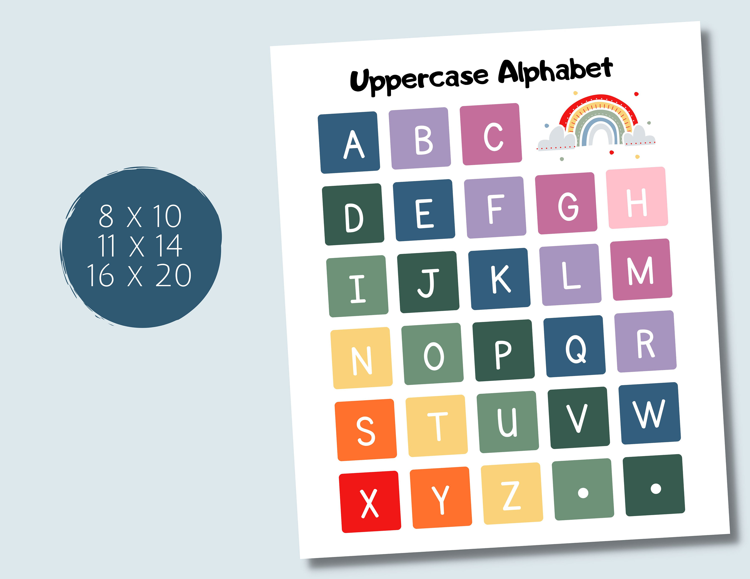 3 Alphabet Chart | ABC Chart | Uppercase | Lowercase | Preschool ...