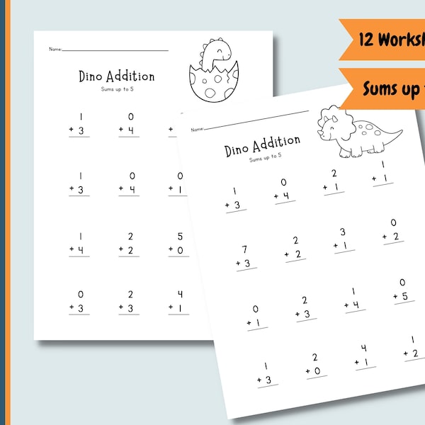 Addition Worksheets - Etsy