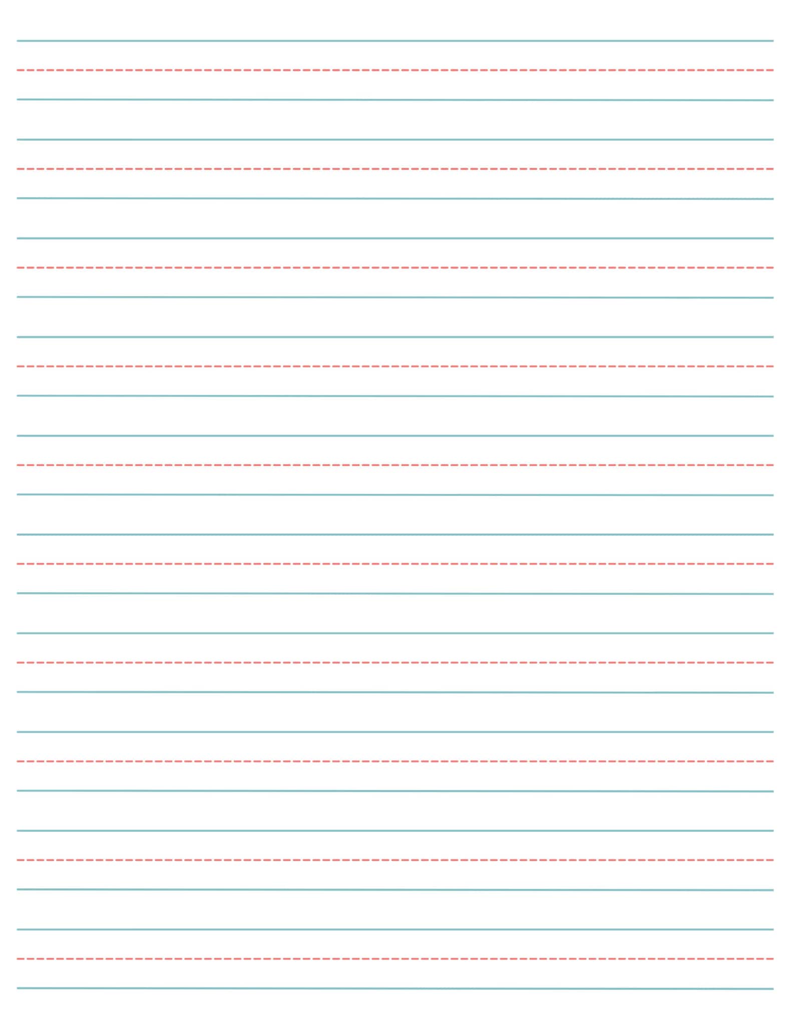 Blank Handwriting Pages | Lined Paper | Practice Writing Paper ...