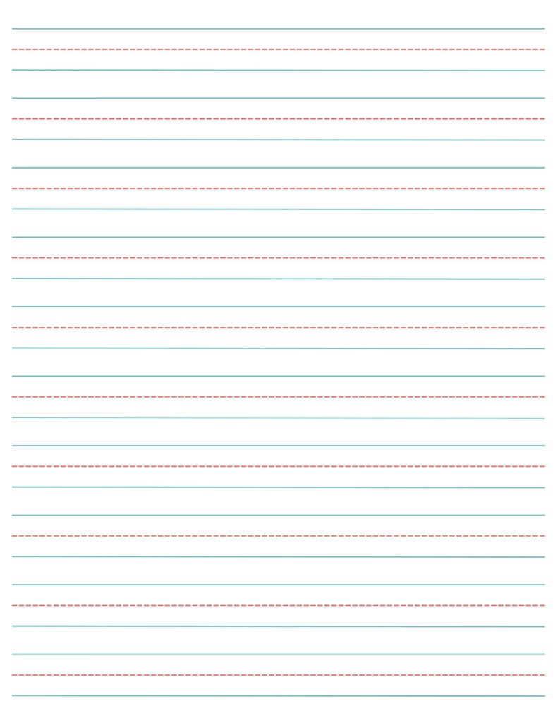 Blank Handwriting Pages | Lined Paper | Practice Writing Paper ...