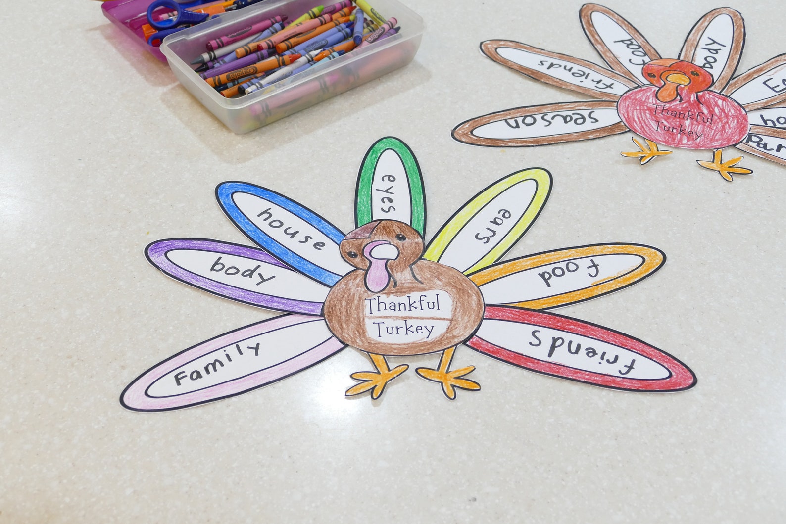 Thankful Turkey Activity | Cut and Paste | Thanksgiving Craft ...