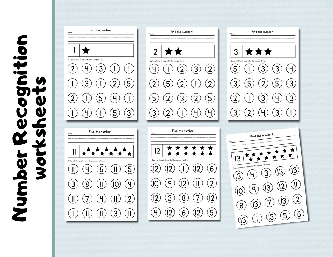 1-20 Number Recognition | Math Worksheets | 20 Pages | Simple | 1st ...