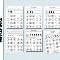 Numbers1-20 Printable Work Mats With 20 Matching Cards. - Etsy