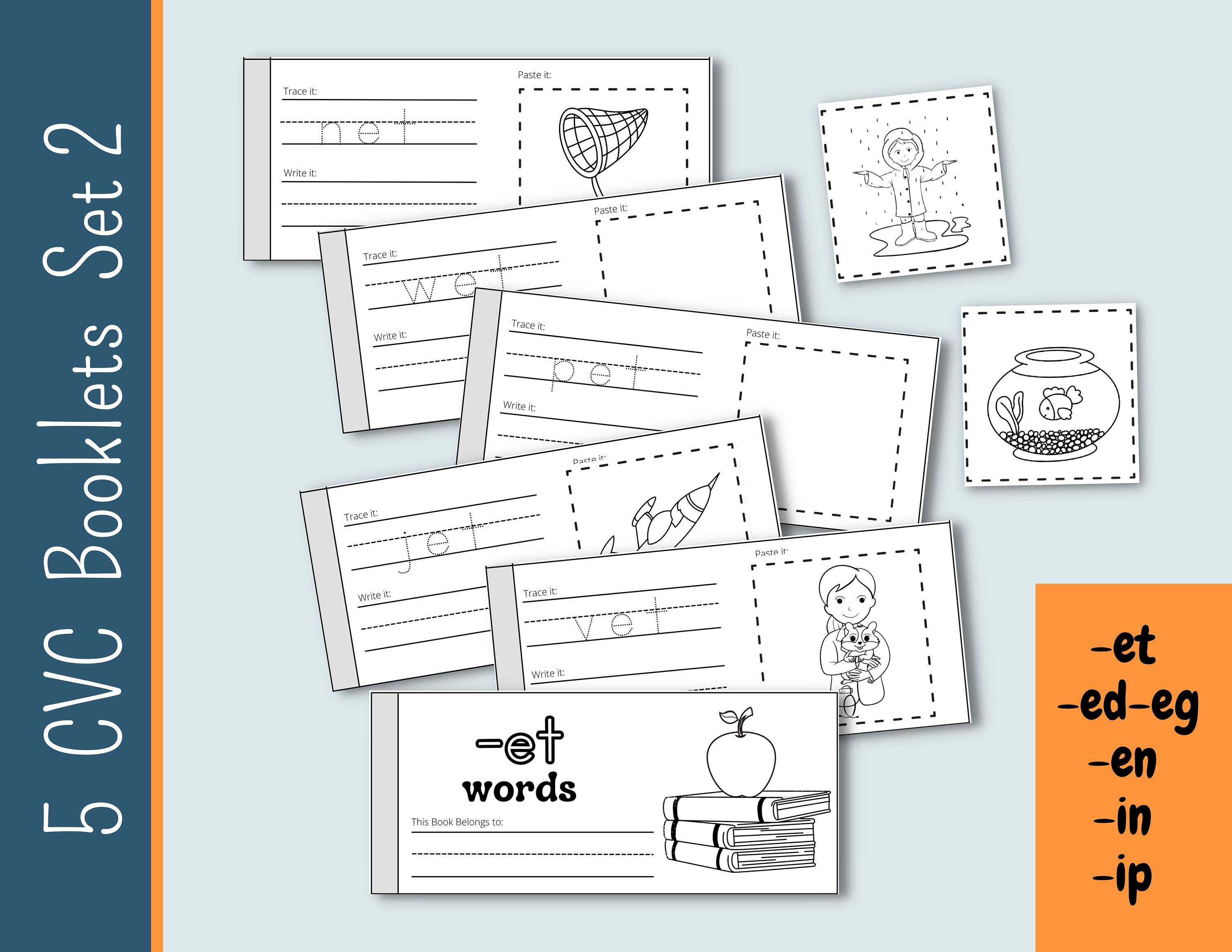 CVC Books Set 2 CVC Words Printable Phonics CVC Words Early Reading ...