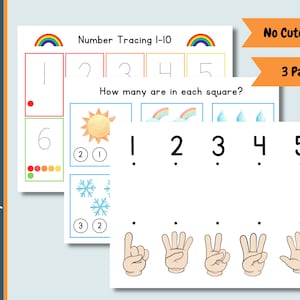 No Cut Busy Book | Numbers | Printable Download | Number Recognition ...