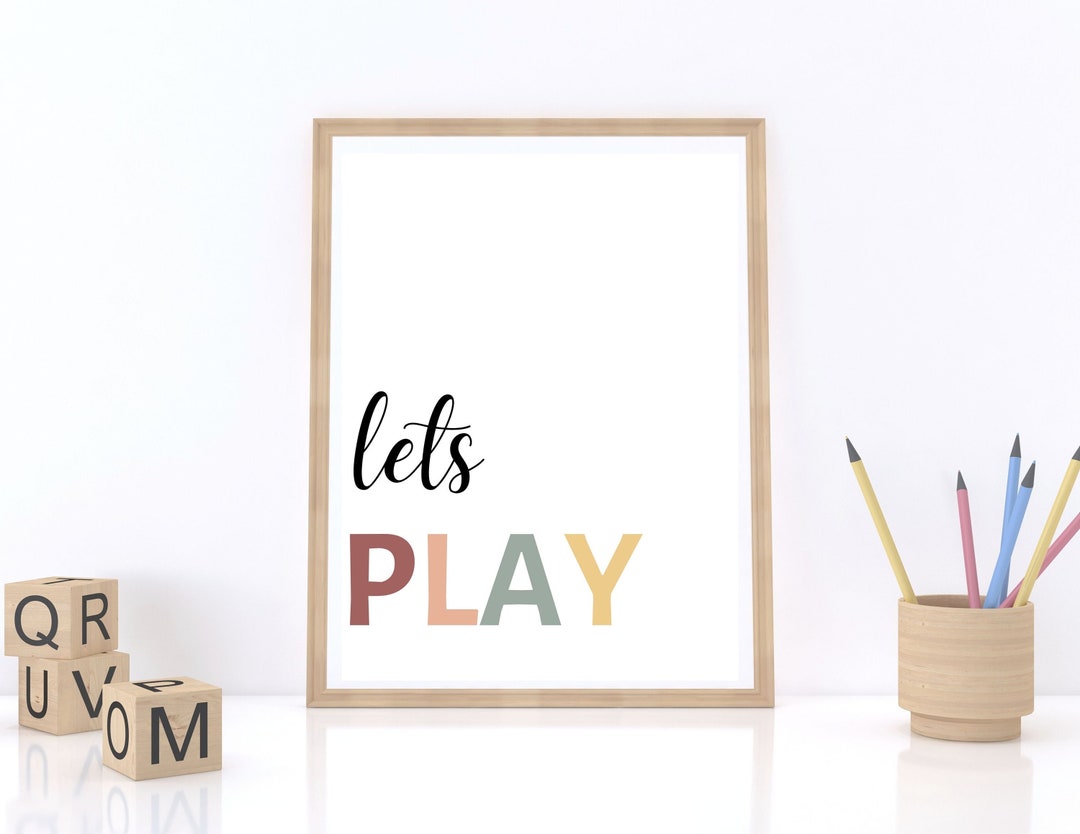 Lets Play Poster | Earth Tones | Reading Chart | Library Chart ...