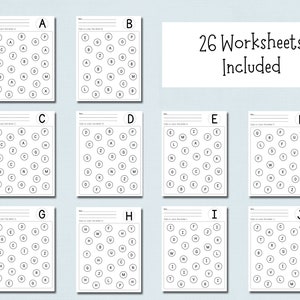 Uppercase Alphabet Dab and Dot | Alphabet Search | 26 Worksheet Pages ...