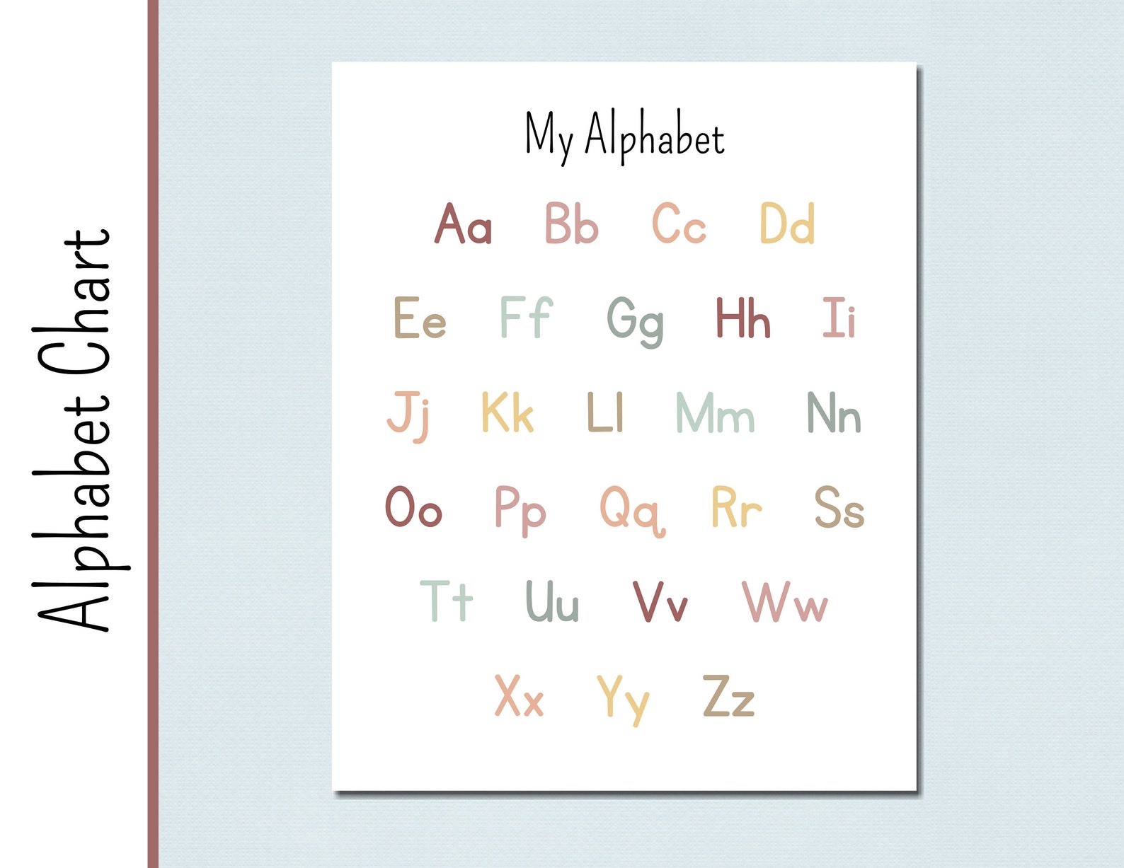 Printable Alphabet Chart ABC Chart Learning ABC - Etsy