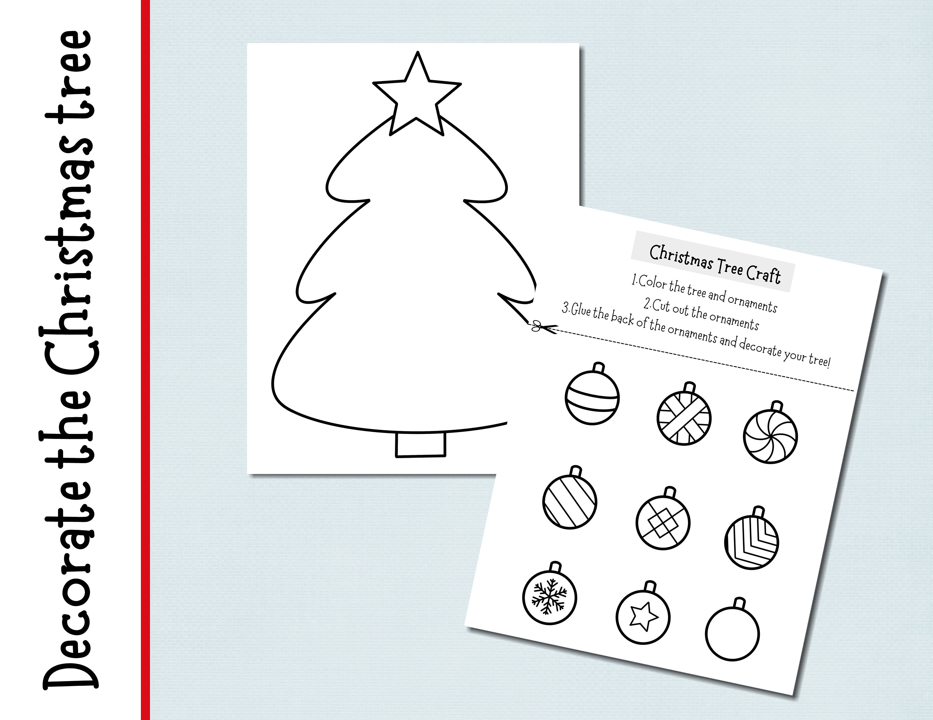 Christmas Tree Ornament Craft | Cut and Paste | Christmas Craft ...