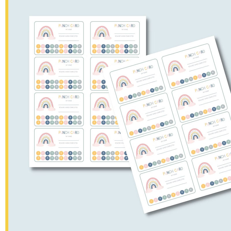 Punch Card With 20 - Etsy