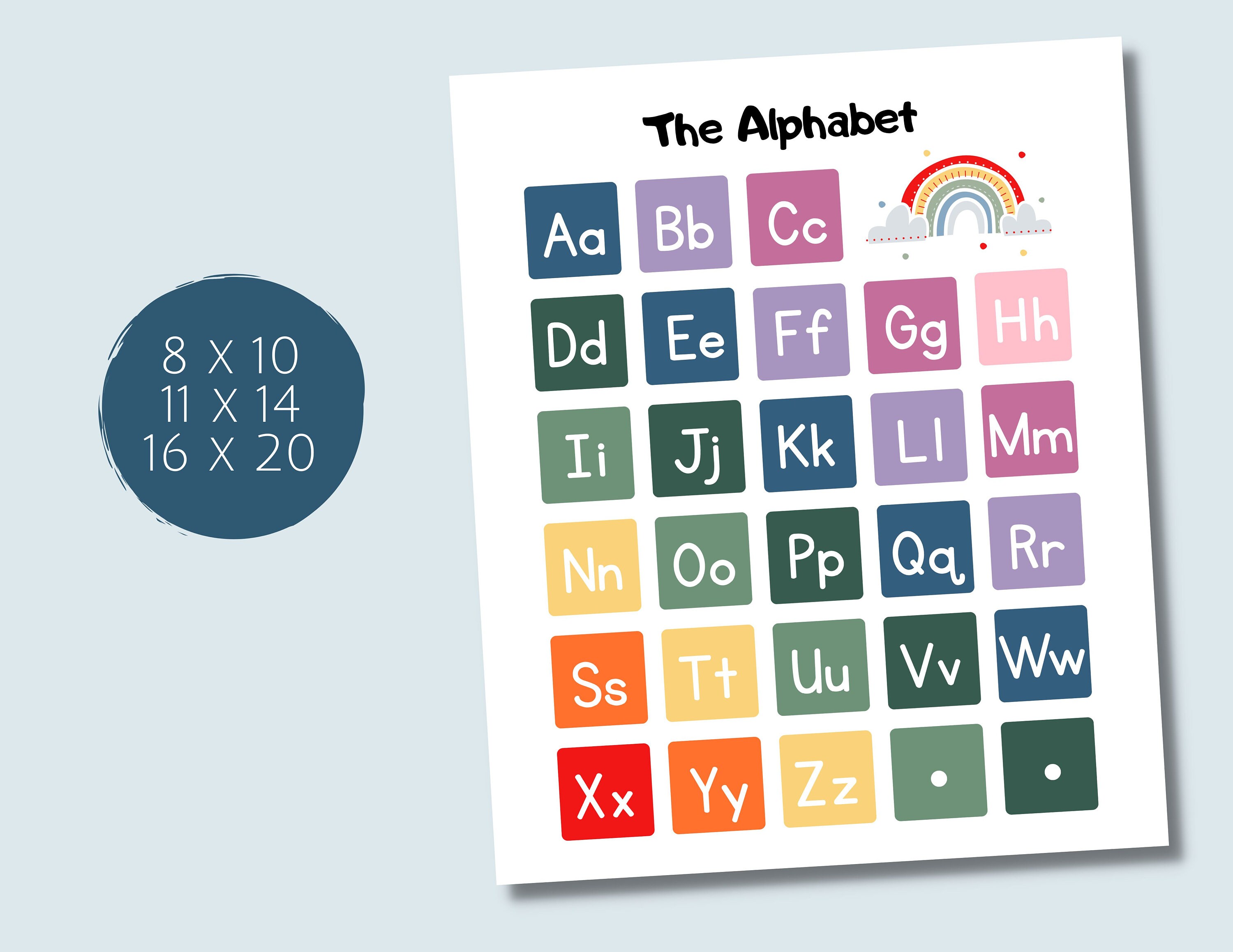 3 Alphabet Chart | ABC Chart | Uppercase | Lowercase | Preschool ...