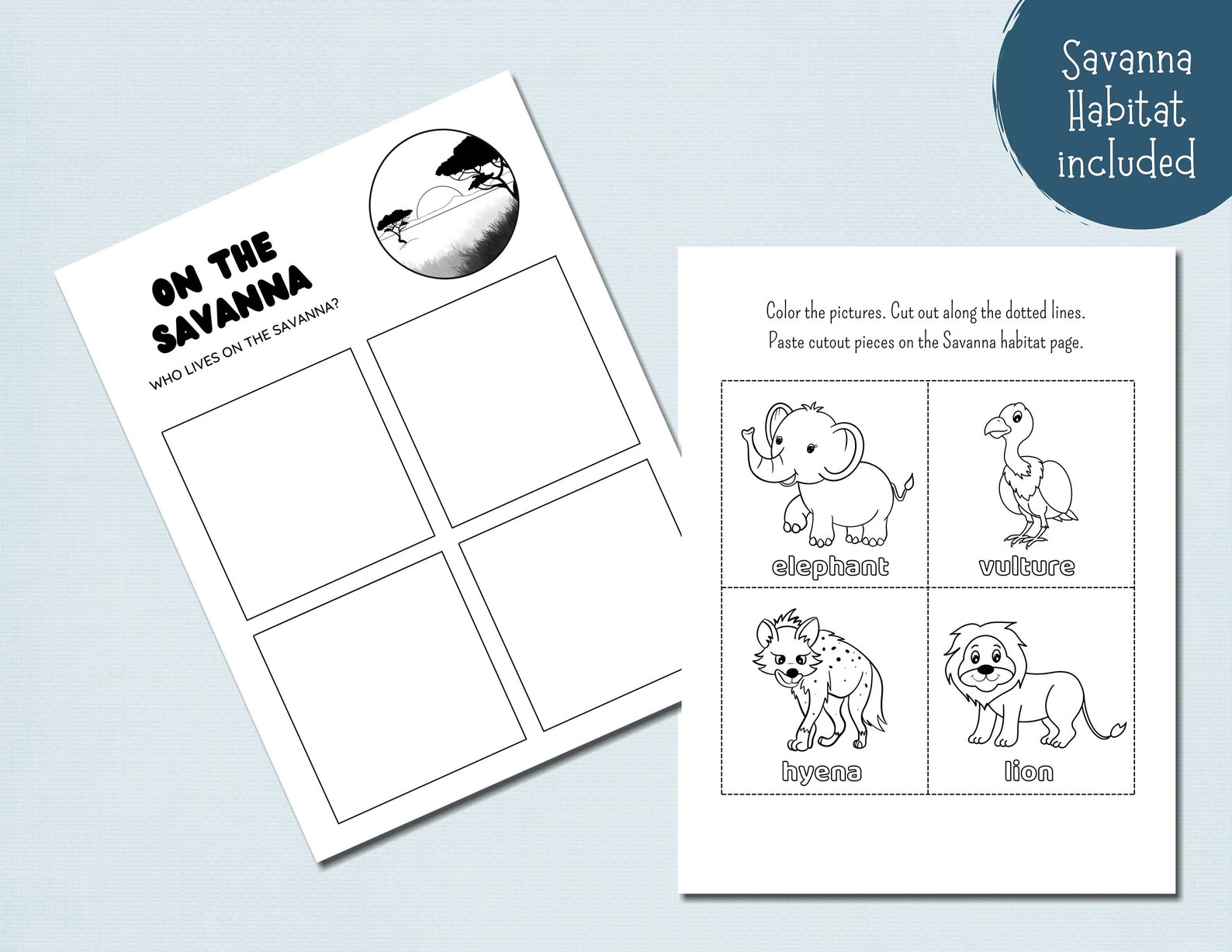 7 Animal Habitat Cut and Paste Activities Cut and Paste Animal Habitat ...