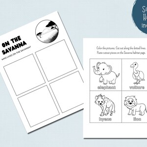 7 Animal Habitat Cut and Paste Activities | Cut and Paste | Animal ...