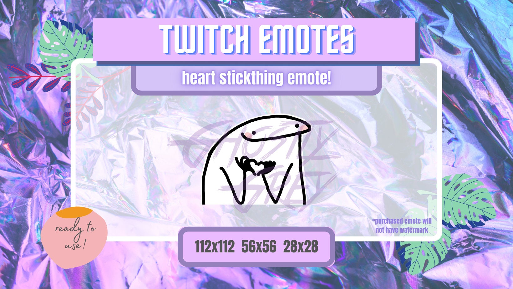 Heart Stickthing Emote | Meme Twitch Emotes | Twitch Emote Funny ...