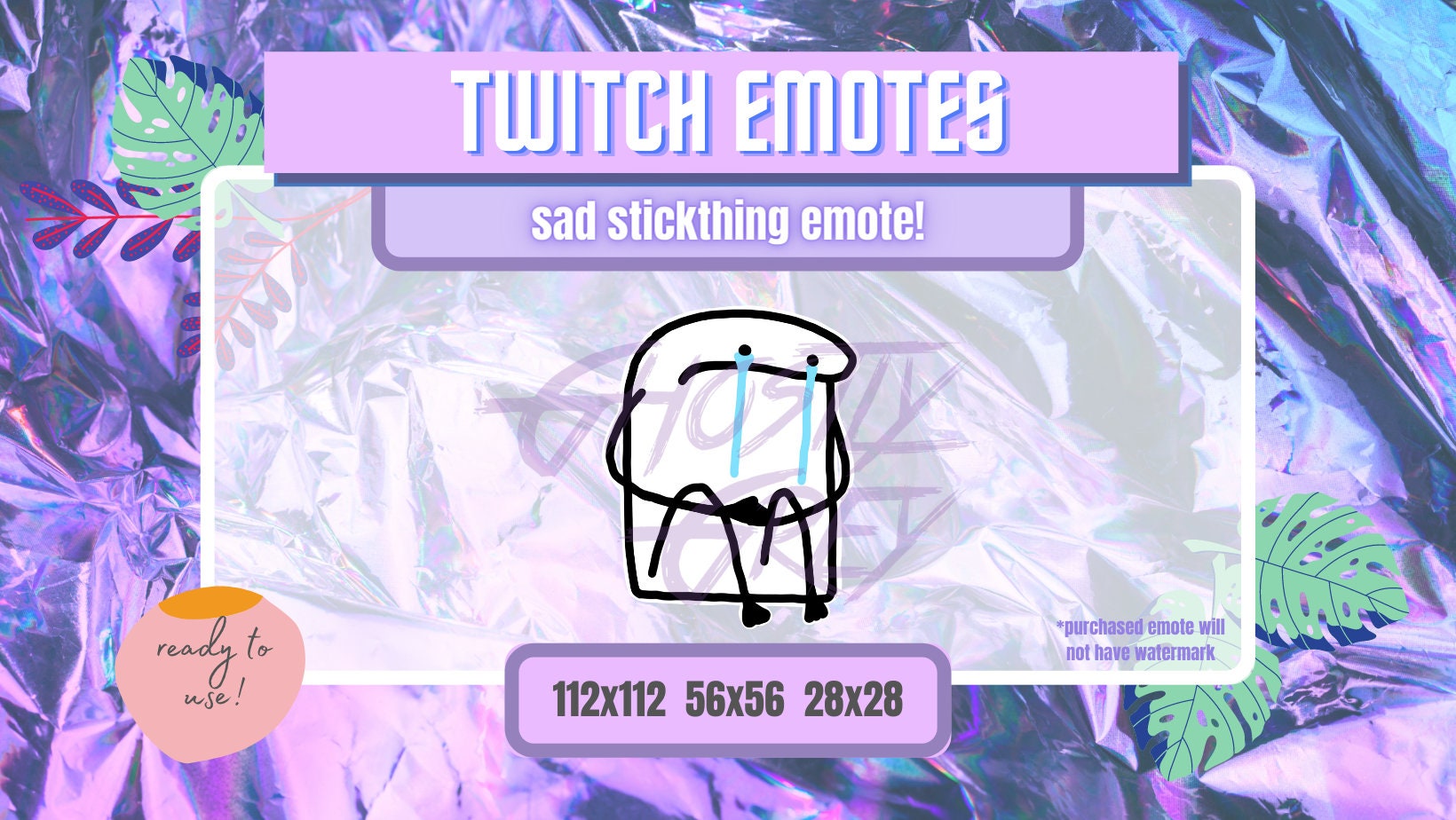 Sad Stickthing Meme Emote | Meme Twitch Emotes | Twitch Emote Funny ...