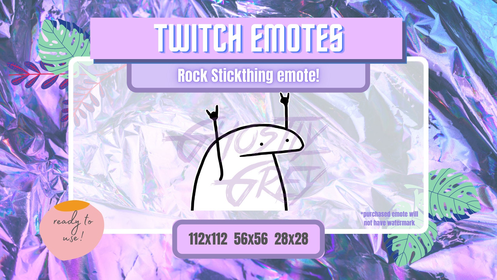 Rock Stickthing Emote | Meme Twitch Emotes | Twitch Emote Funny ...
