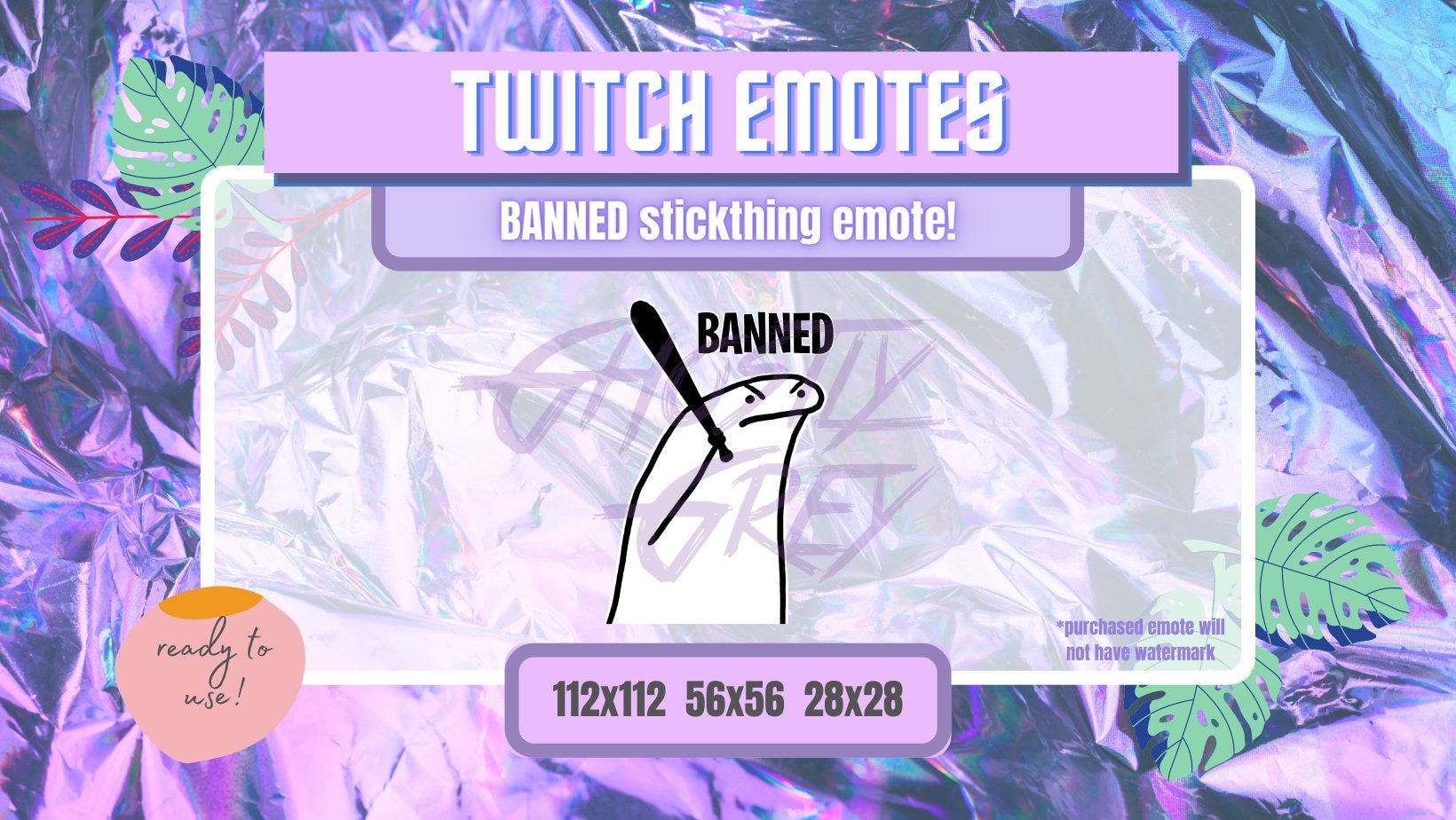 BANNED Stickthing Emote | Meme Twitch Emotes | Twitch Emote Funny ...