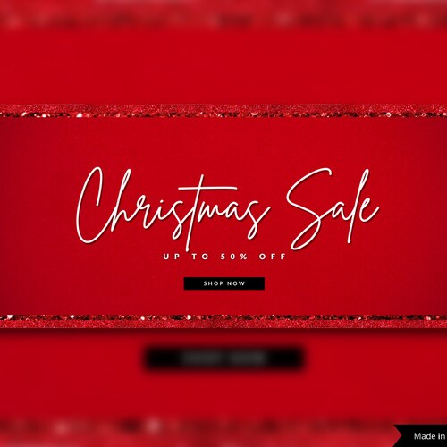 Christmas Website Banner Template Editable Holiday Web - Etsy