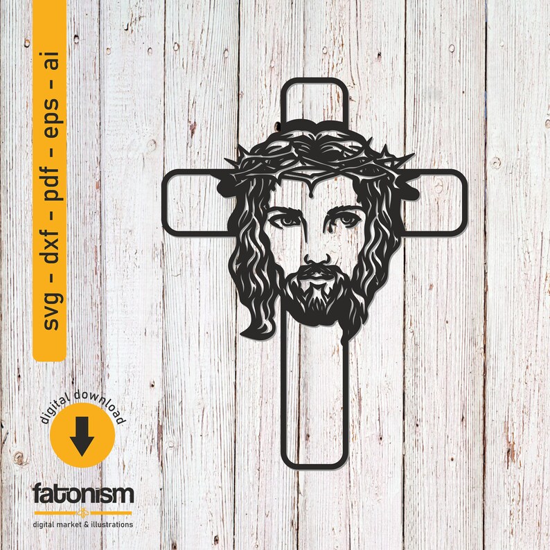 Jesus Cross Dxf Svg Files for Glowforge Ready, Laser Cut Files Baptism ...