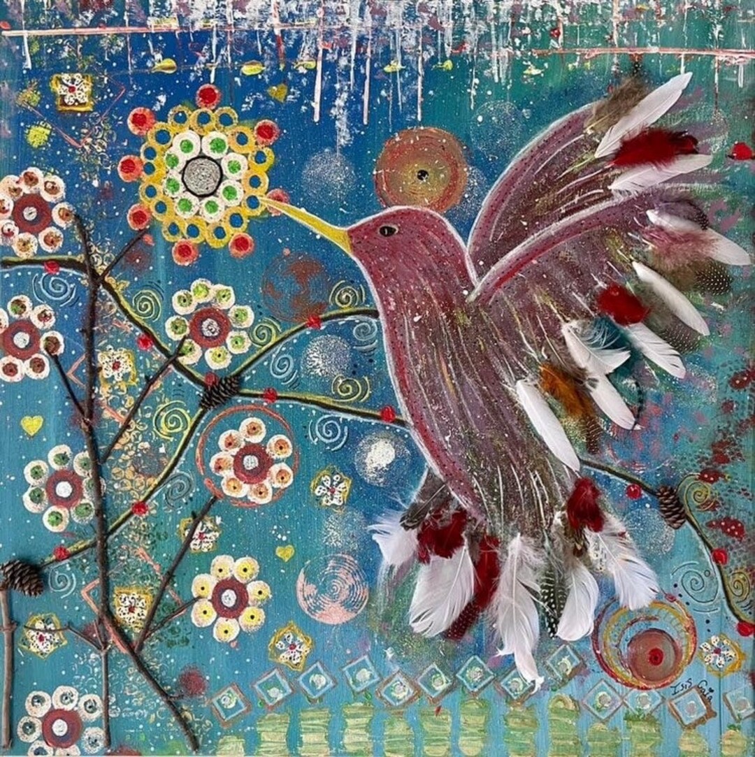 Hummingbird Vibration Painting - Etsy