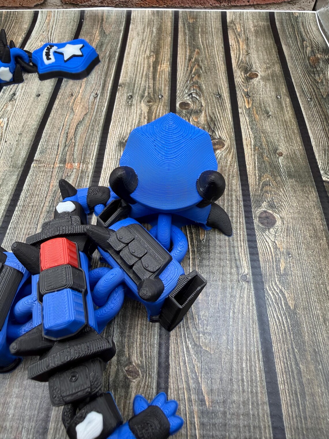 3D Printed Police-themed Dragon – Articulated Flexi Poseable Dragon ...