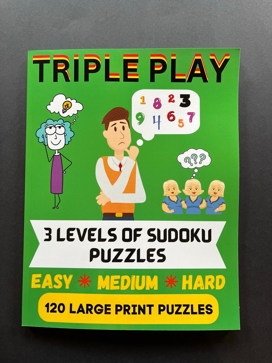 TRIPLE PLAY: 3 Levels of Sudoku Puzzles - Etsy