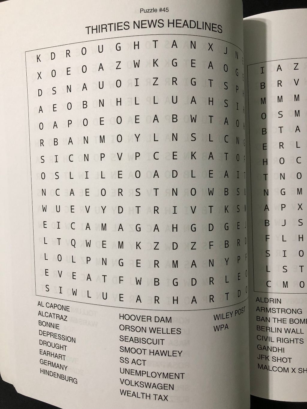 Word Search Time Capsule: Take a Trip Through 100 Years of History ...