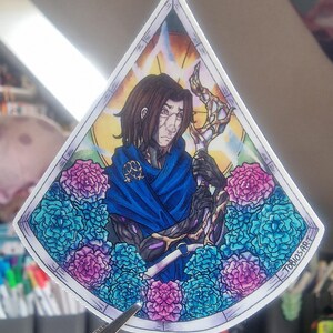 Arcane Stained Glass Style Vinyl Sticker Jinx, Silco, Vi, Jace, Viktor ...