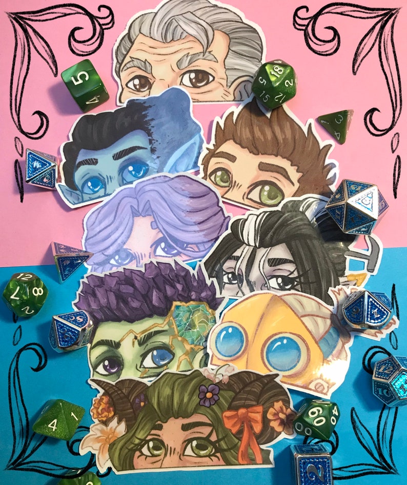 DND Critical Role Campaign 3 Peek Stickers - Etsy Australia