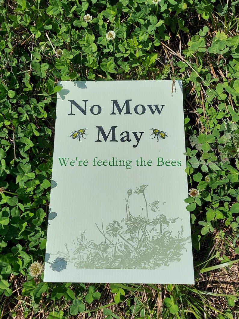 No Mow May Yard Sign - Etsy