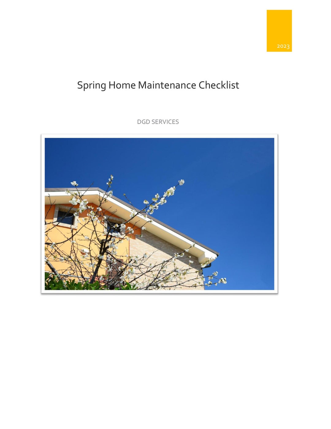 Spring Home Maintence Checklist - Etsy