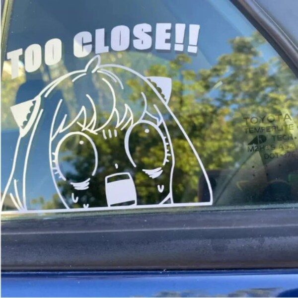 Anime Girl Window Decal - Etsy
