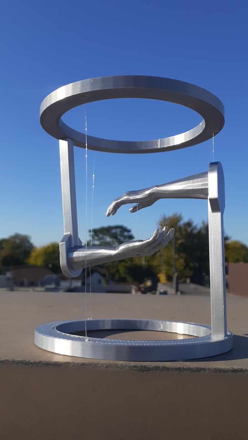 Gravity Defying Desk Toy, Floating Tensegrity Sculpture, Optical ...