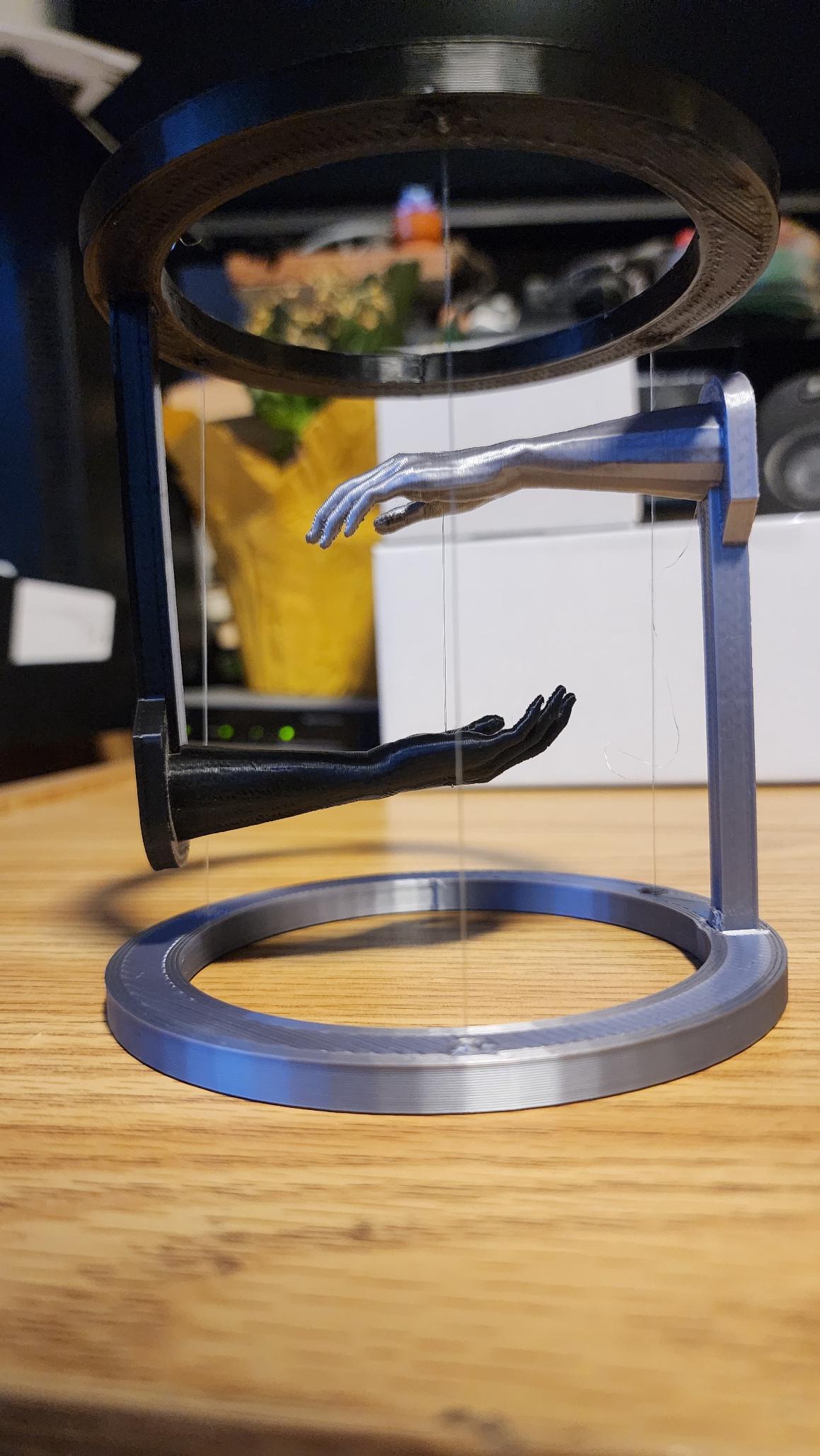 Gravity Defying Desk Toy, Floating Tensegrity Sculpture, Optical ...