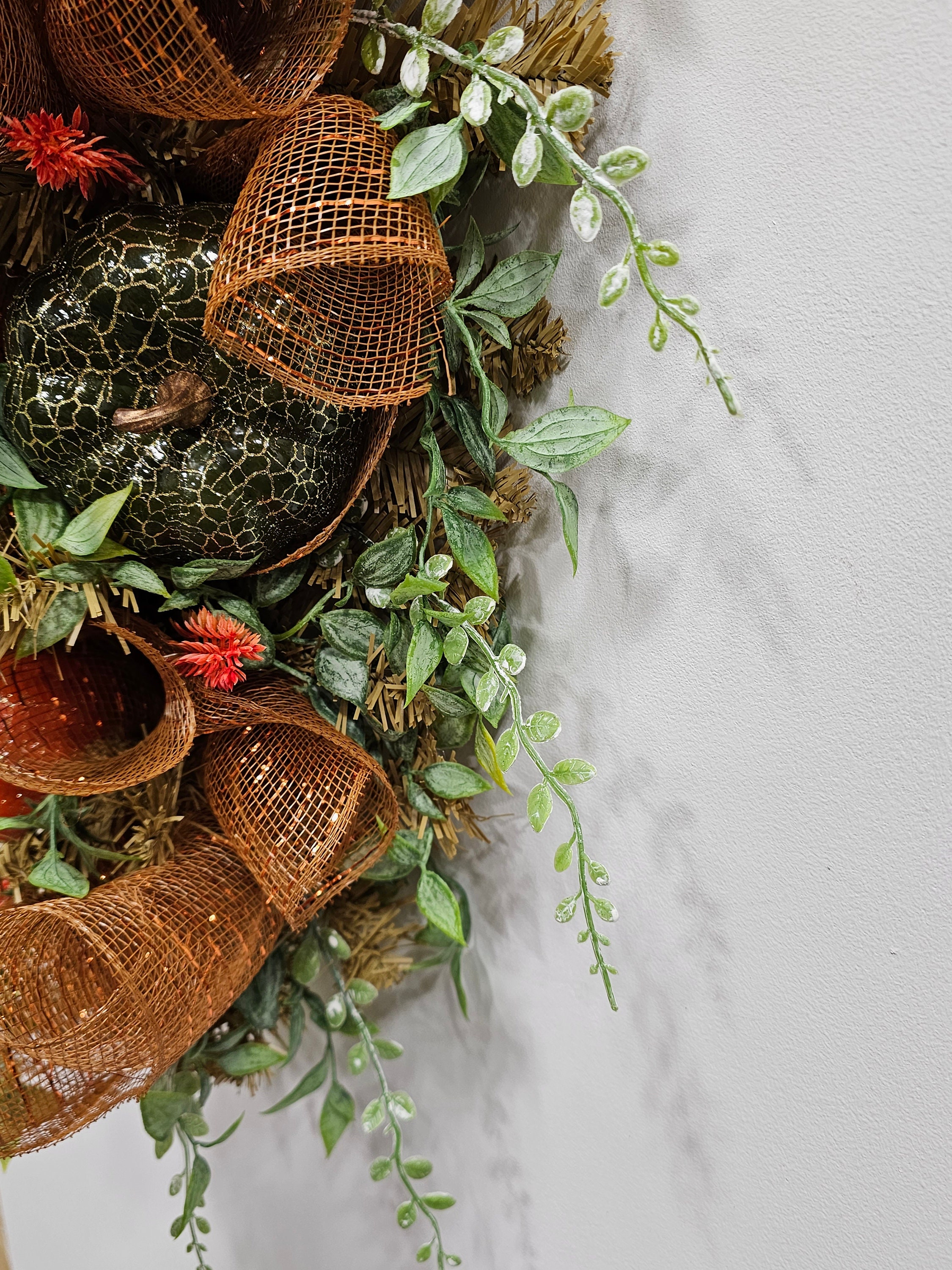 Fall Wreath Swag, Fall Pumpkin Swag, Autumn Pumpkin Swag, Thanksgiving ...