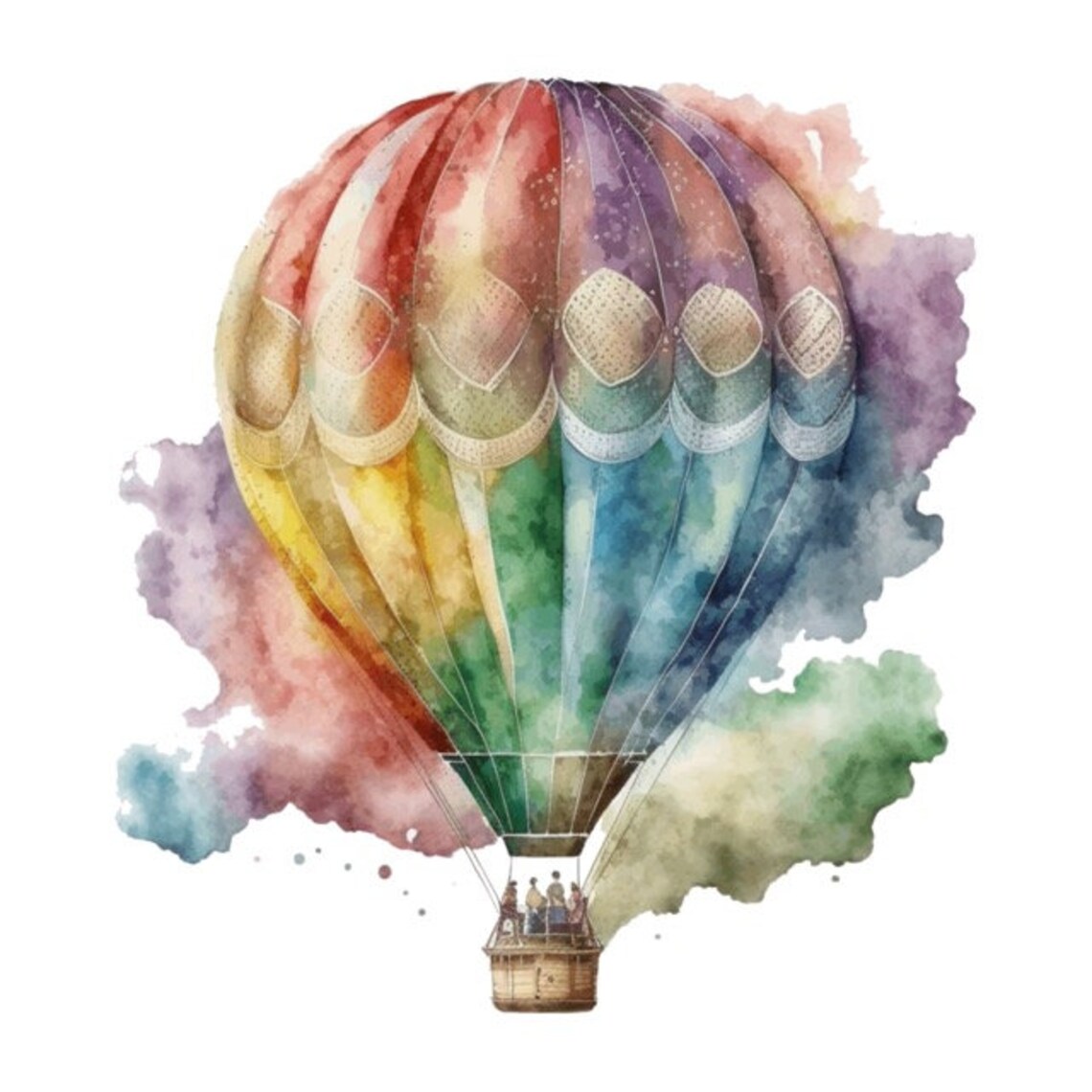 Magical Hot Air Balloon Clip Art 4 High Quality PNG Format Instant ...