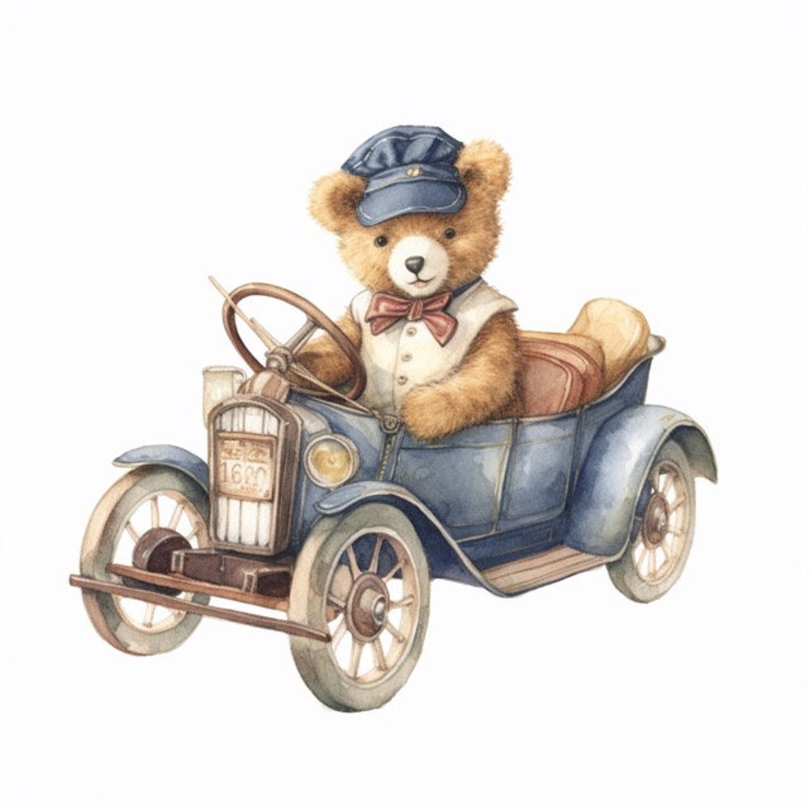 Teddy Bear Driving a Car Clipart Clip Art 8 PNG Format Instant Download ...