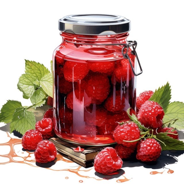 Raspberry Preserves Jam Watercolor Clip Art 4 High Quality PNG - Etsy