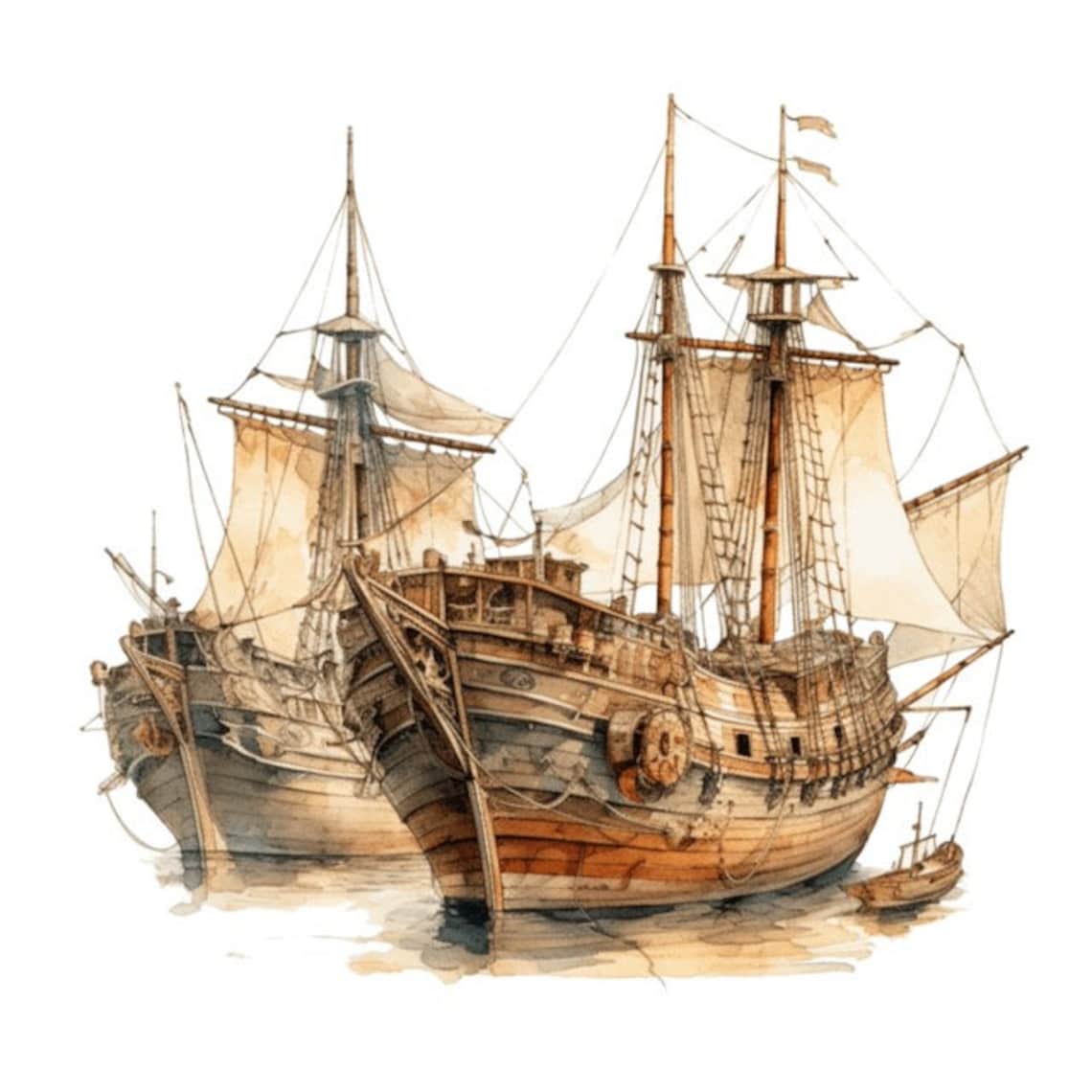 Antique Ships Clipart Clip Art 4 High Quality PNG Format Instant ...