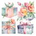 Gift Boxes Mothers Day Clipart Clip Art 4 PNG Format Instant Download ...