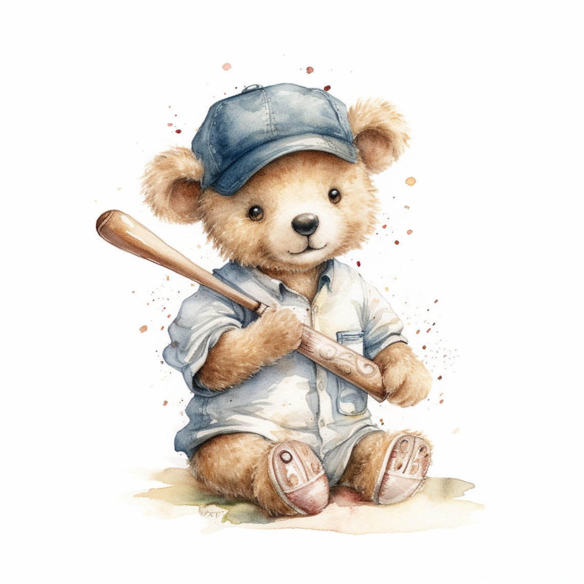 Teddy Bear Playing Baseball Clipart 8 High Quality JPG - Etsy